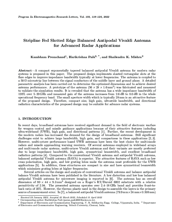 (PDF) Stripline Fed Slotted Edge Balanced Antipodal Vivaldi Antenna for ...