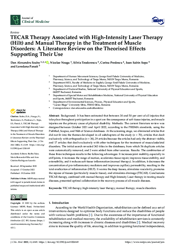 (PDF) TECAR Therapy Associated with High-Intensity Laser Therapy (Hilt ...
