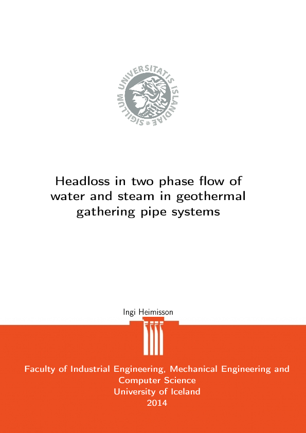 (PDF) Headloss in two phase flow of water and steam in geothermal ...