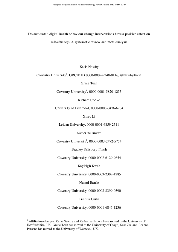 (PDF) Do automated digital health behaviour change interventions have a positive effect on self ...