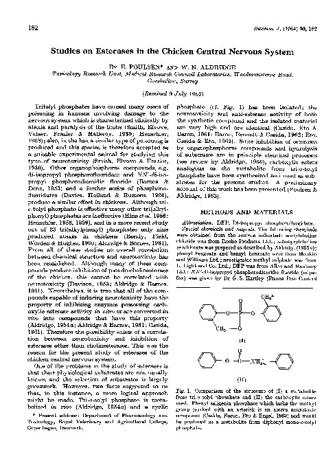 (PDF) Studies on esterases in the chicken central nervous system