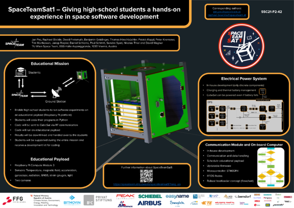 (PDF) SpaceTeamSat1 - Giving High-School Students a Hands-On Experience ...