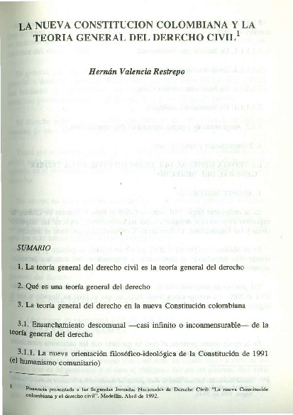(PDF) La nueva Constitucion Colombiana y la teoria general del derecho ...