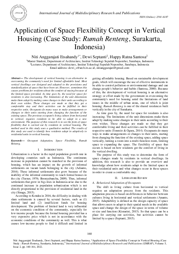 (PDF) Application of Space Flexibility Concept in Vertical Housing ...