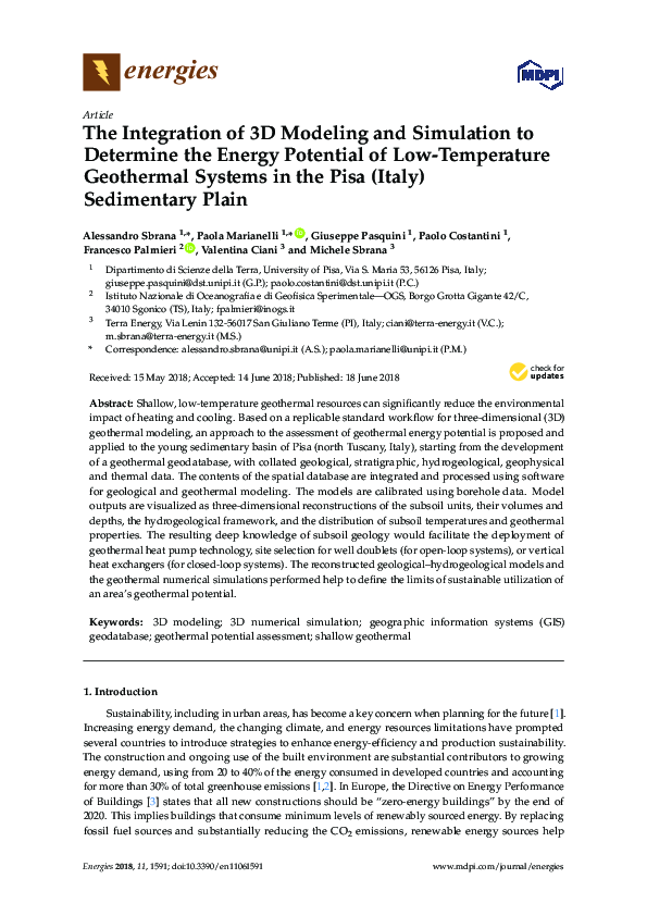 (PDF) The Integration of 3D Modeling and Simulation to Determine the Energy Potential of Low ...