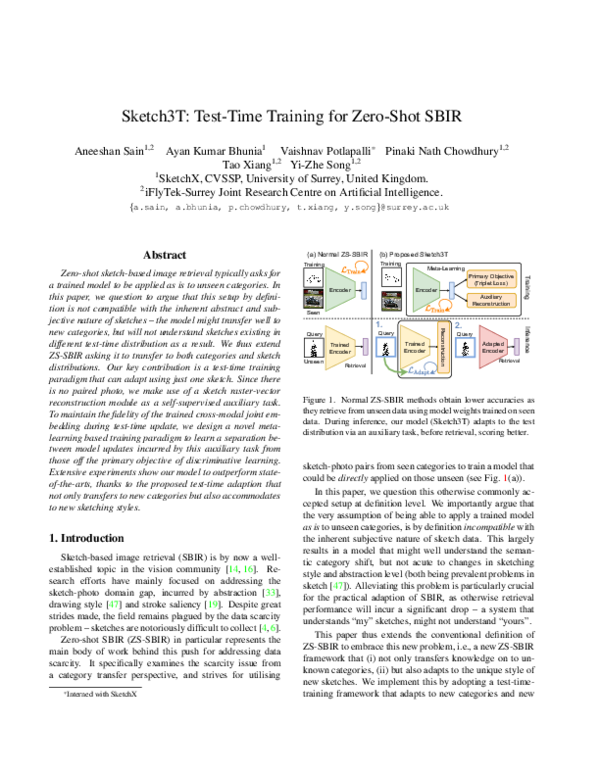 (PDF) Sketch3T: Test-Time Training for Zero-Shot SBIR | Aneeshan Sain ...