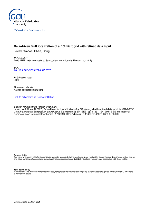 Pdf Fault Localization In Dc Microgrids Using Anns