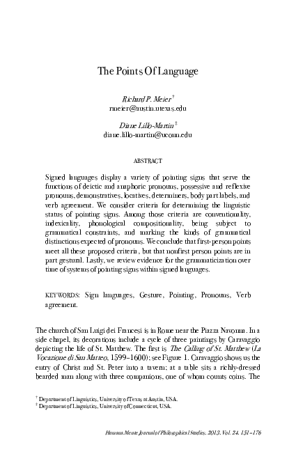 (PDF) The Points Of Language