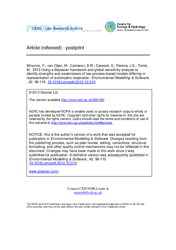 Pdf Using A Bayesian Framework And Global Sensitivity Analysis To