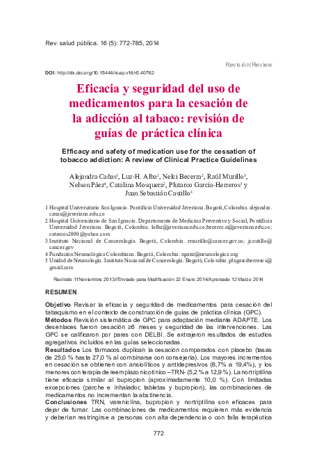 (PDF) [Efficacy and safety of medication use for the cessation of ...