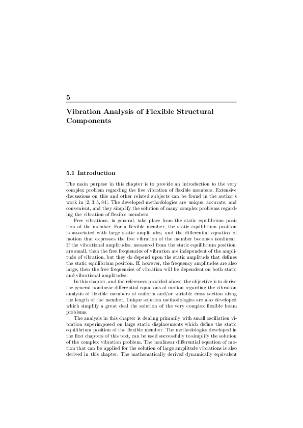 (PDF) Vibration Analysis of Flexible Structural Components