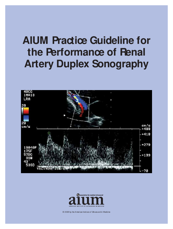 (PDF) AIUM Practice Guideline for the Performance of Renal Artery ...