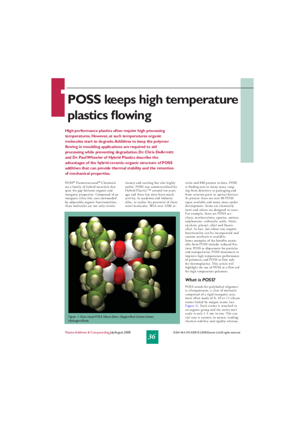 (PDF) POSS keeps high temperature plastics flowing
