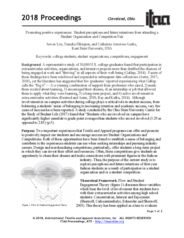 (PDF) Promoting positive experiences: Students perceptions and future ...