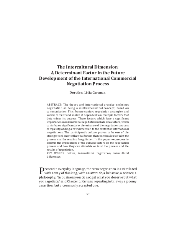 (PDF) The Intercultural Dimension: A Determinant Factor in the Future ...