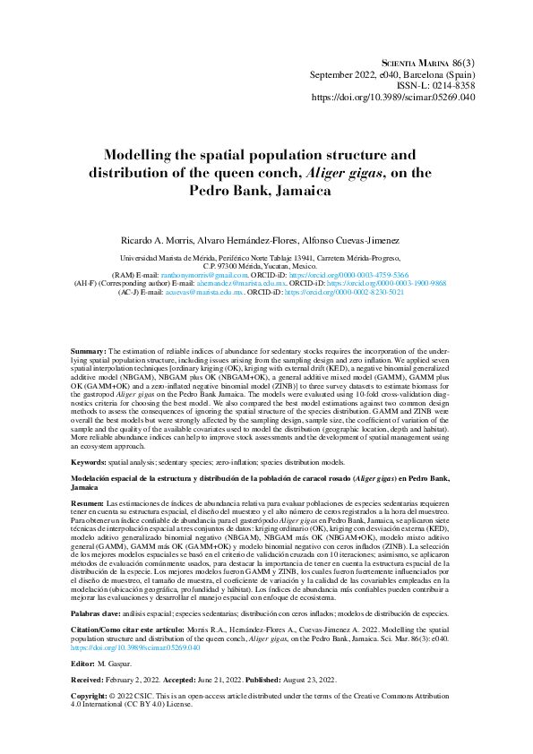 (PDF) Modelling the spatial population structure and distribution of ...
