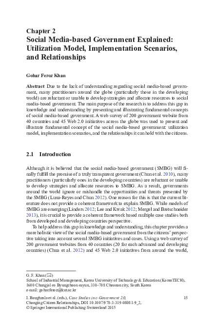 (PDF) Social Media-based Government Explained: Utilization Model ...