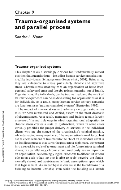 (PDF) Trauma-Organized Systems