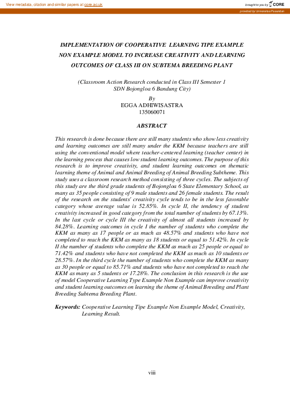 (PDF) PENERAPAN MODEL COOPERATIVE LEARNING TIPEEXAMPLE NON EXAMPLE ...