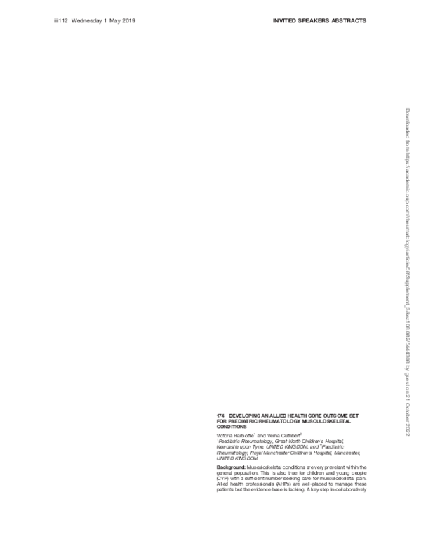 (PDF) 174 Developing an allied health core outcome set for paediatric ...