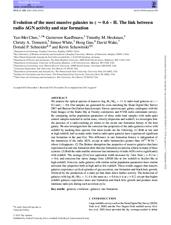 Pdf Evolution Of The Most Massive Galaxies To Z ∼ 0 6 Ii The Link