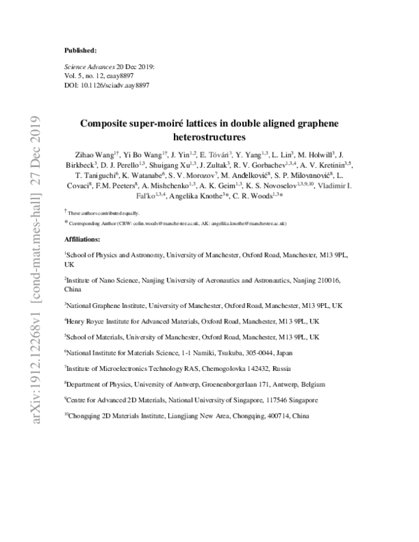 (PDF) Composite super-moiré lattices in double-aligned graphene ...