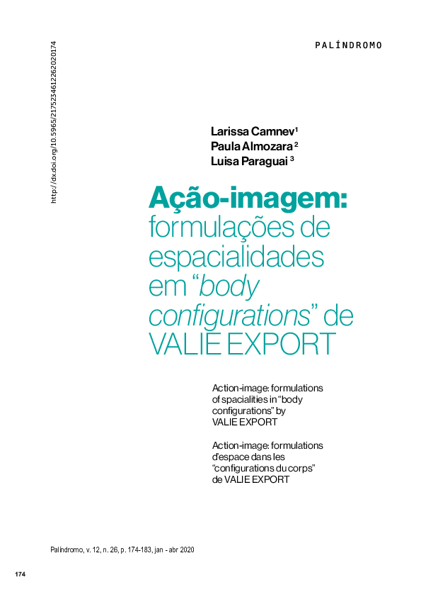(PDF) Ação-imagem: formulações de espacialidades em “body ...