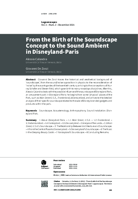 (PDF) From the Birth of the Soundscape Concept to the Sound Ambient in ...