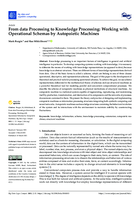 (PDF) From data Processing to Knowledge Processing: Working with Operational Schemas by ...