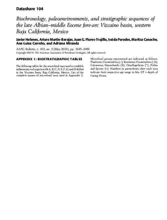 (PDF) Biochronology, paleoenvironments, and stratigraphic sequences of ...