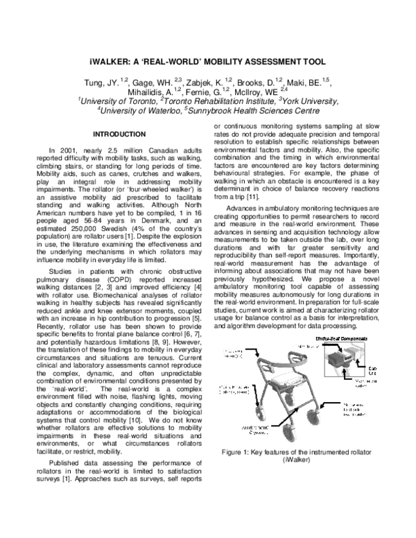 (PDF) IWalker: A ‘Real-World’ Molity Assessment Tool