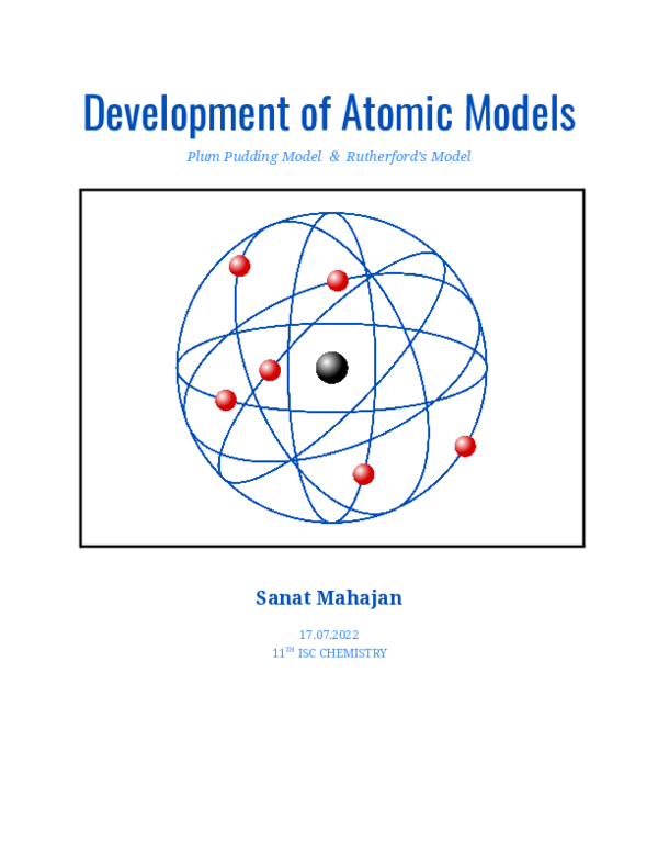(PDF) Development of Atomic Structure