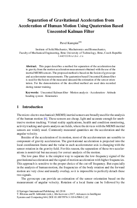 (PDF) Separation of Gravitational Acceleration from Acceleration of ...