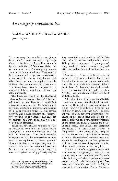 (PDF) An emergency resuscitation box