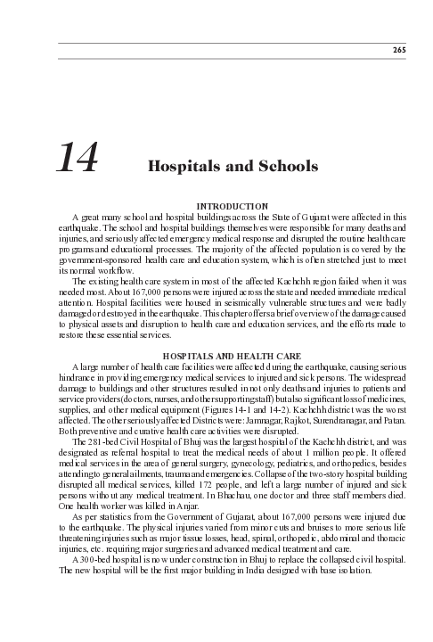 (PDF) Hospitals and Schools