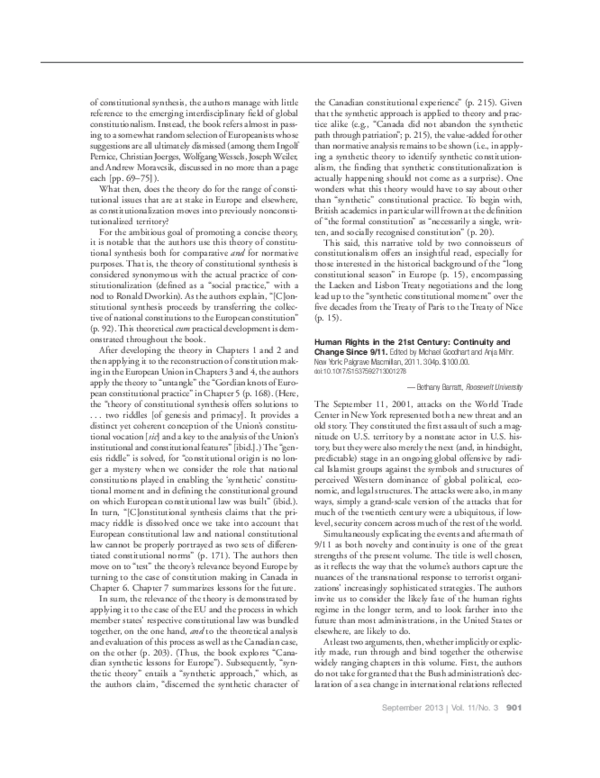 (PDF) Human Rights in the 21st Century: Continuity and Change Since 9/ ...