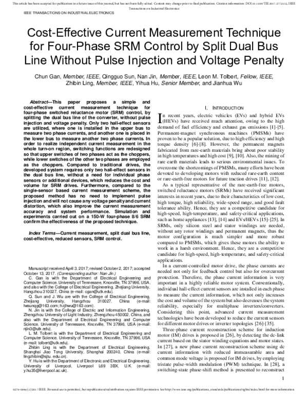 (PDF) Cost-Effective Current Measurement Technique for Four-Phase SRM ...