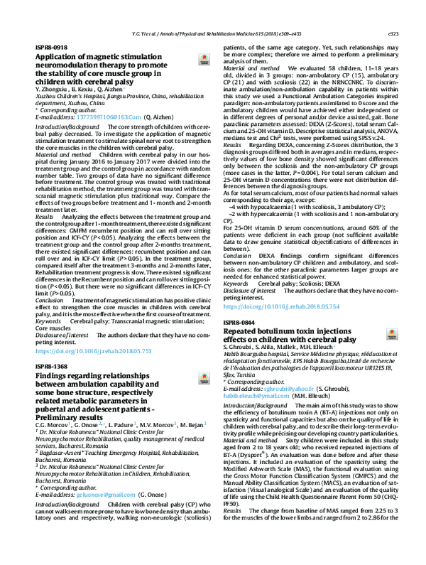 (PDF) Repeated botulinum toxin injections effects on children with ...