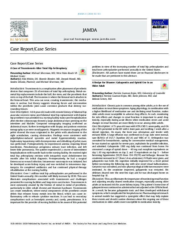 (PDF) A Case of Trunnionosis After Total Hip Arthroplasty