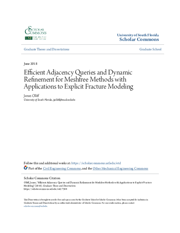 Pdf Efficient Adjacency Queries And Dynamic Refinement For Meshfree Methods With Applications