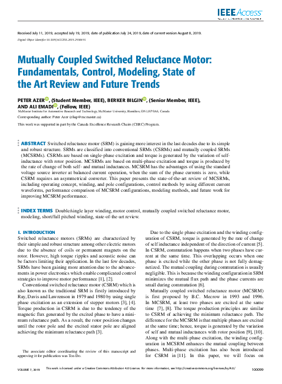 (PDF) Mutually Coupled Switched Reluctance Motor: Fundamentals, Control, Modeling, State of the ...