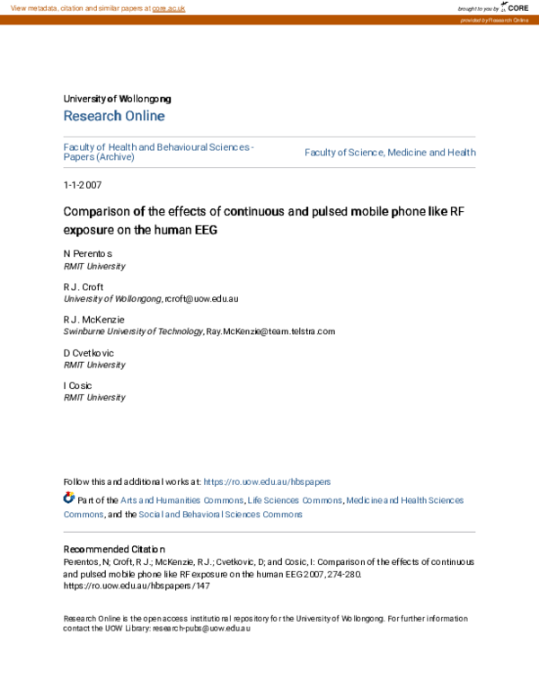 (PDF) Comparison of the effects of continuous and pulsed mobile phone ...