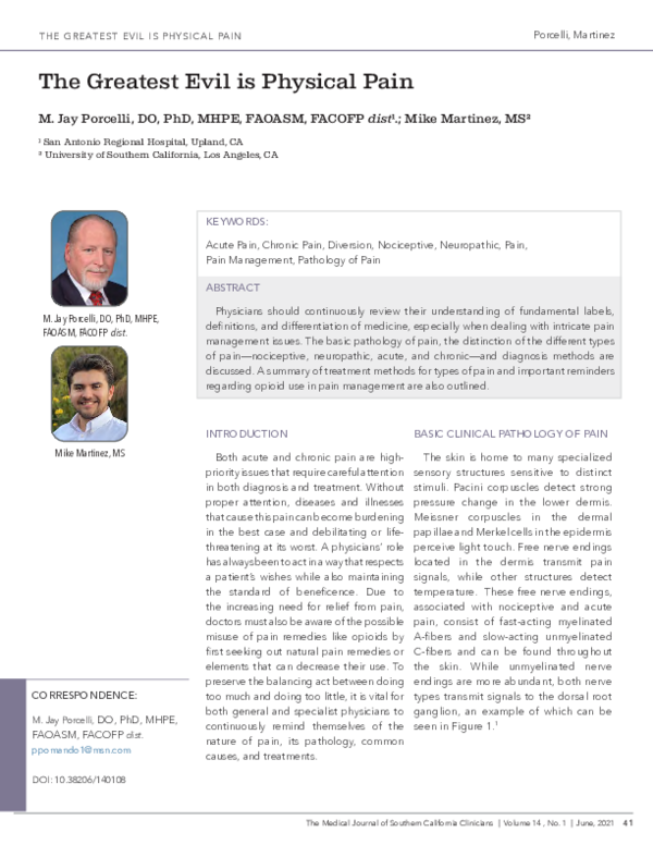 (PDF) The Greatest Evil is Physical Pain