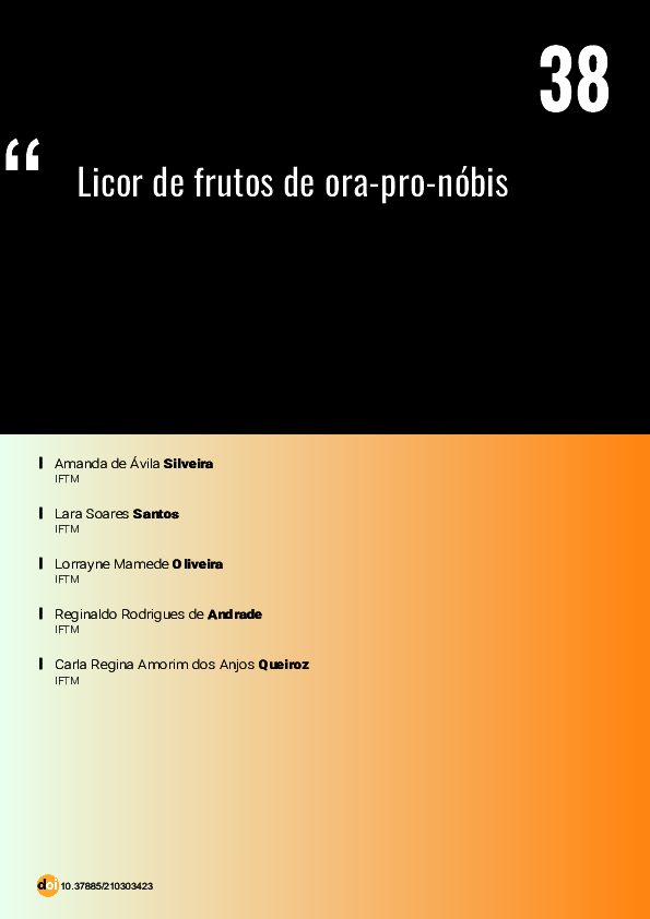 (PDF) Licor De Frutos De Ora-Pro-Nóbis