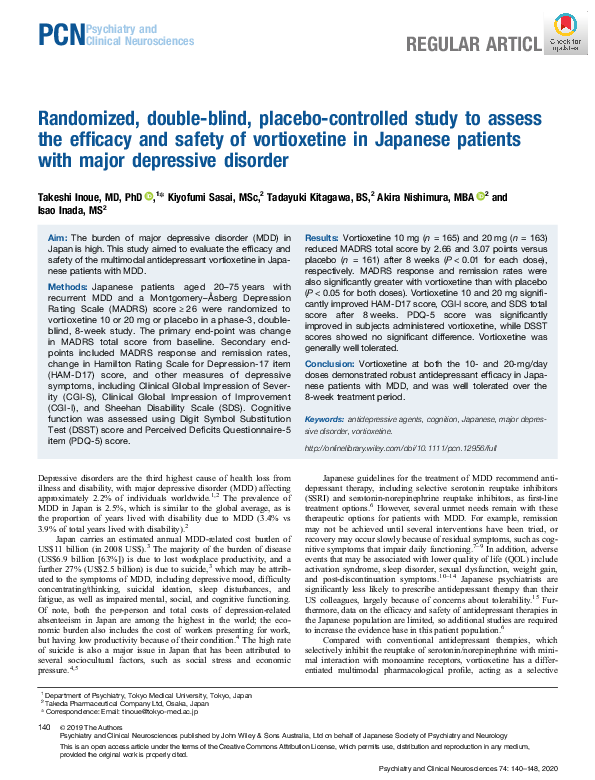 (PDF) Randomized, double‐blind, placebo‐controlled study to assess the ... (PDF) Randomized, double‐blind, placebo‐controlled study to assess the ...