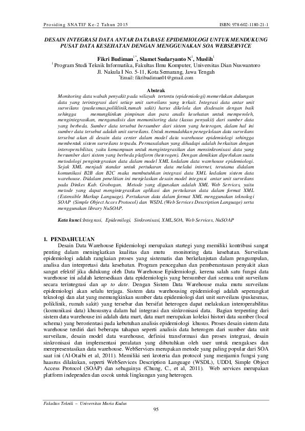 (PDF) Desain Integrasi Data Antar Database Epidemiologi Untuk Mendukung Pusat Data Kesehatan ...