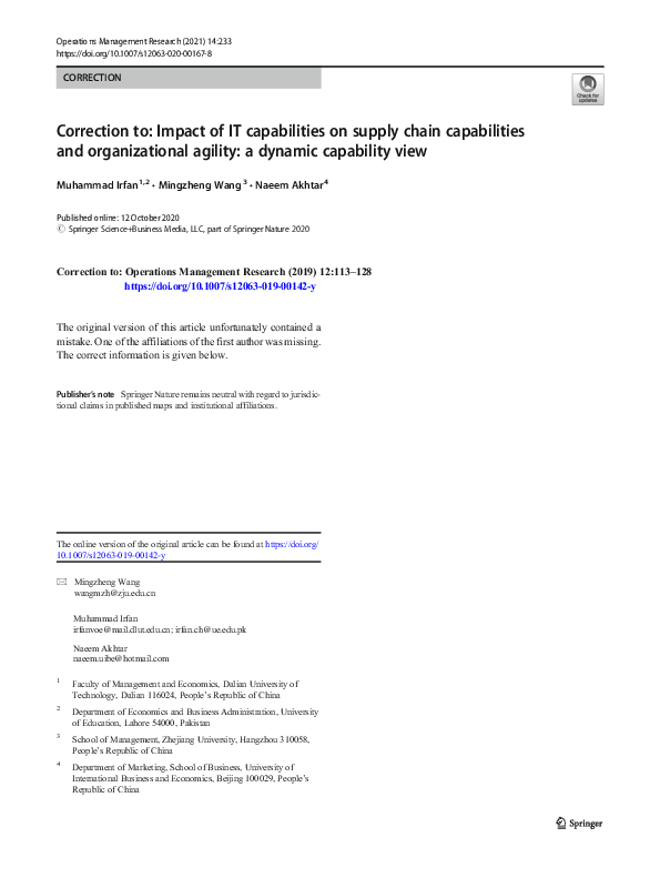 (PDF) Correction to: Impact of IT capabilities on supply chain ...