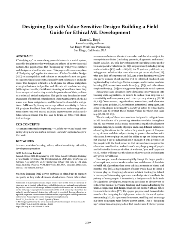 (PDF) Designing Up with Value-Sensitive Design: Building a Field Guide ...