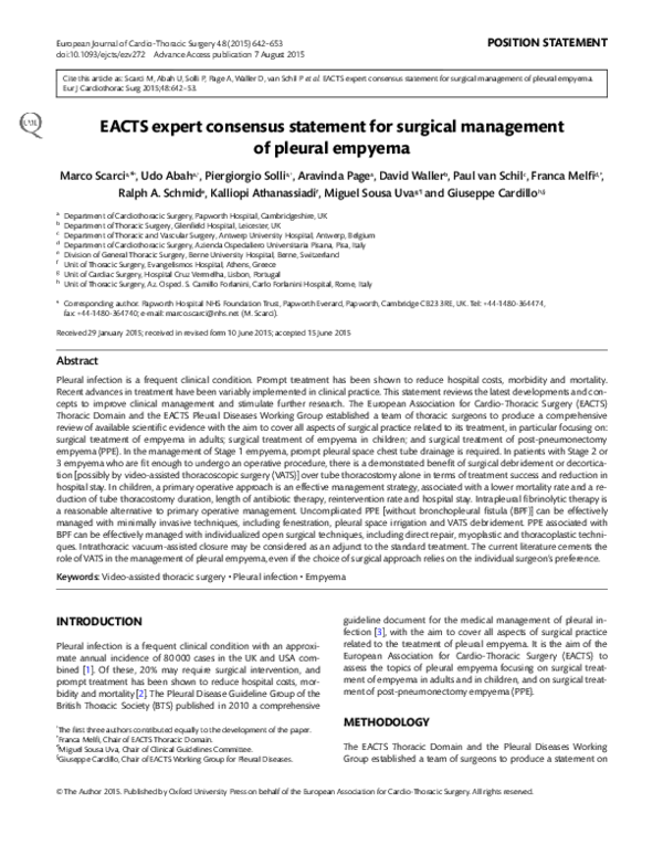 (PDF) EACTS expert consensus statement for surgical management of ...
