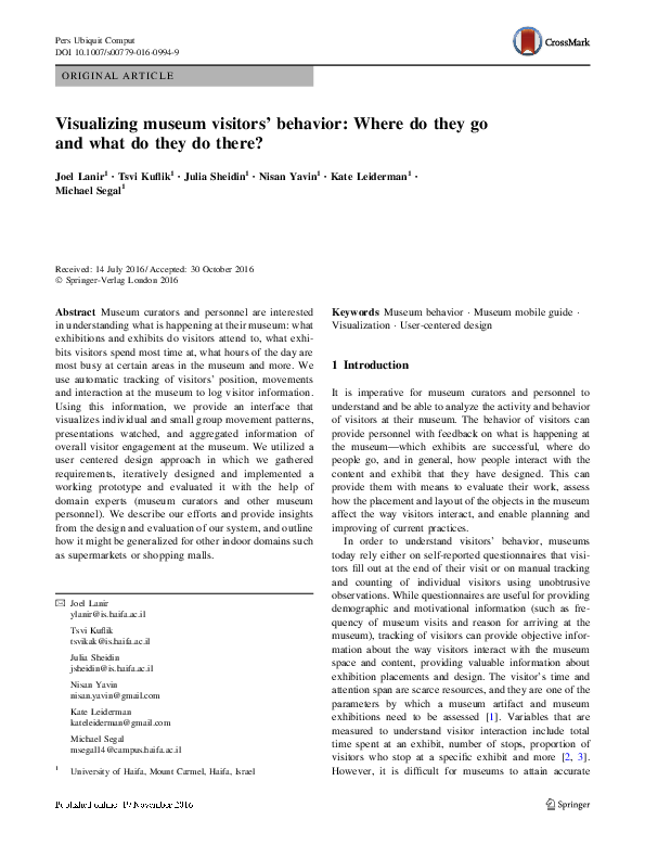 (PDF) Visualizing museum visitors’ behavior: Where do they go and what ...
